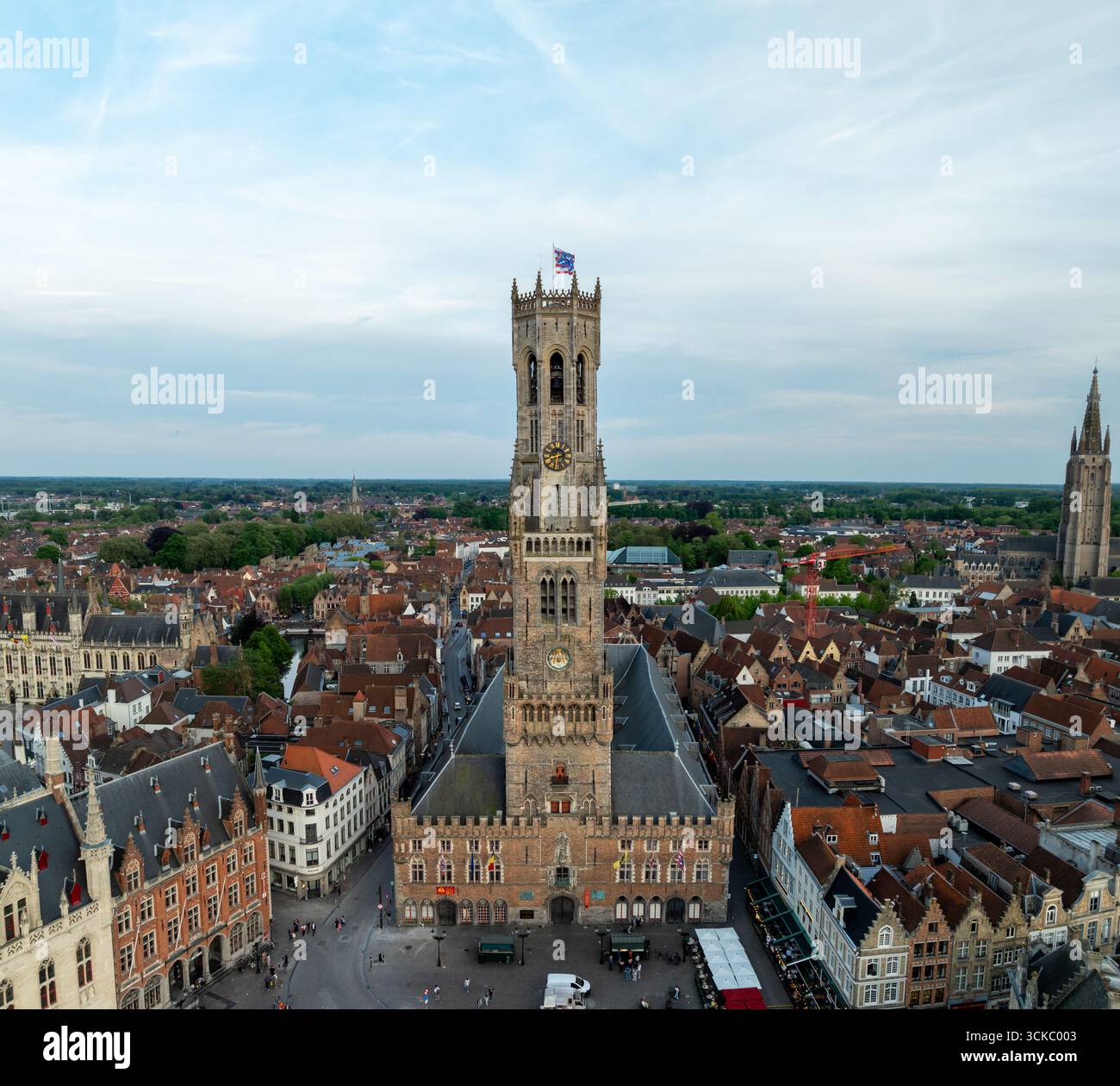 Belfry bruges in belgium drone hi-res stock photography and images - Alamy