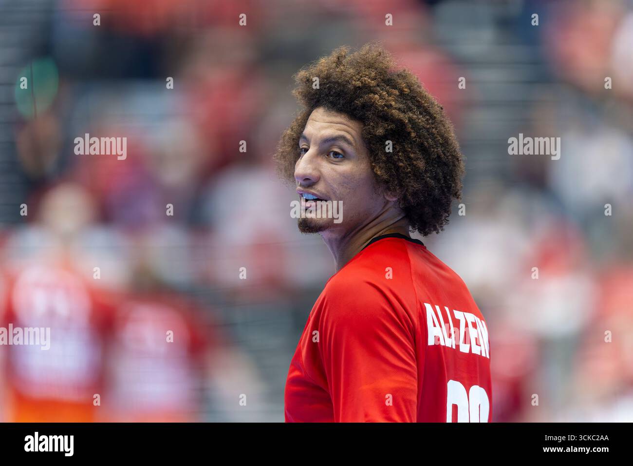 Aalborg, Denmark. 10th, September 2025. Ali Zein (90) of One Veszprem ...