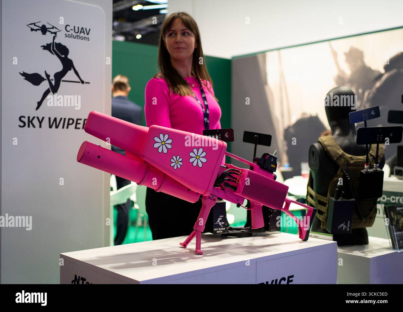 A view of a Skywiper EDM4S at the Defence and Security Equipment ...