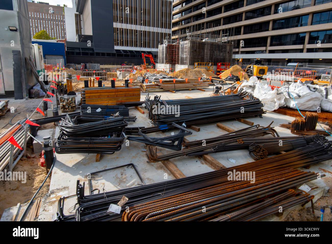 Reinforcement bars on construction hi-res stock photography and images ...