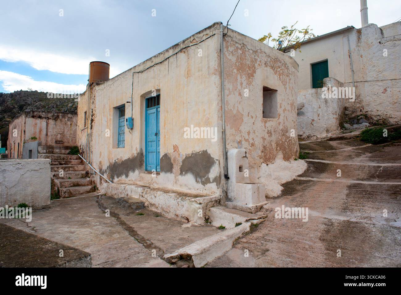 Old village houses in Crete Stock Photo - Alamy