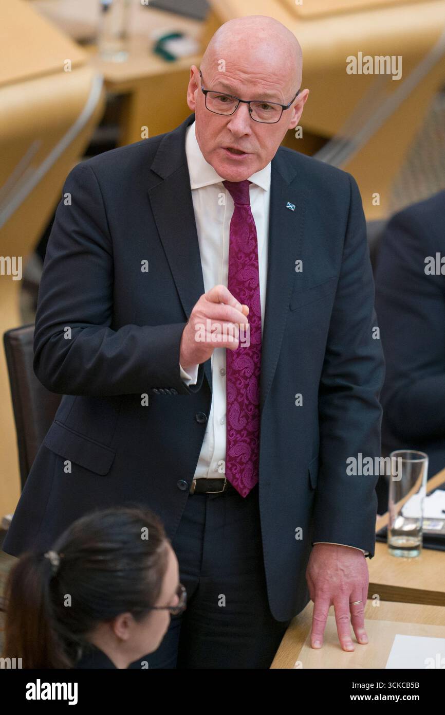 First Minister of Scotland John Swinney during First Minister's ...