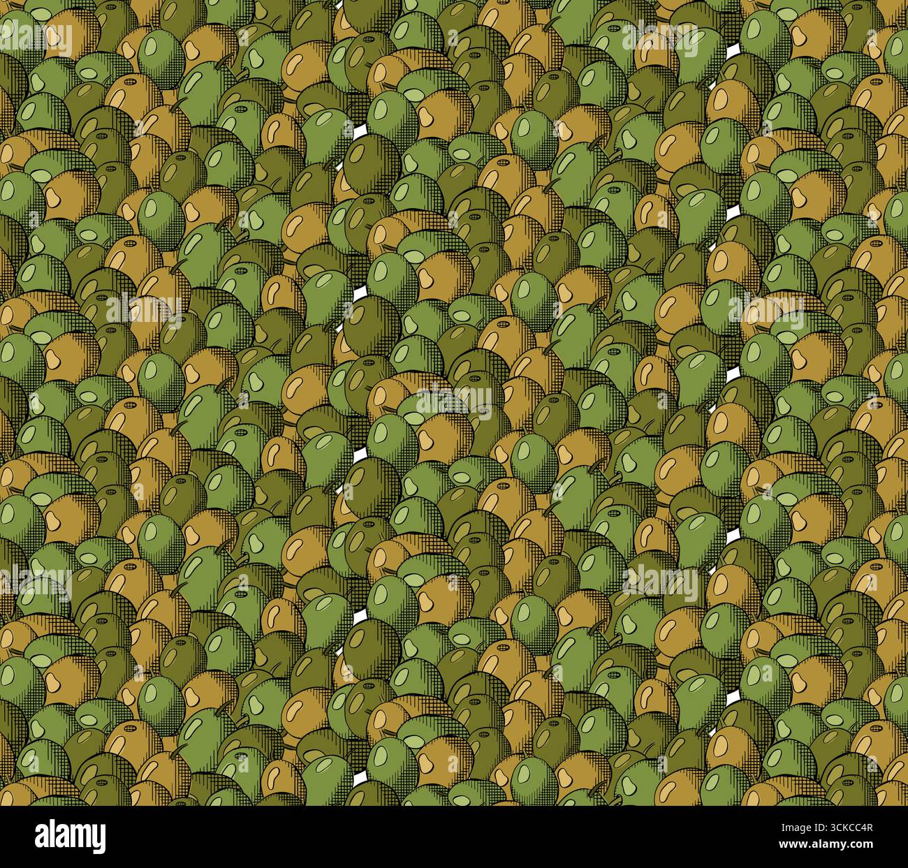 Olives fruit in olive tree Stock Vector Images - Alamy