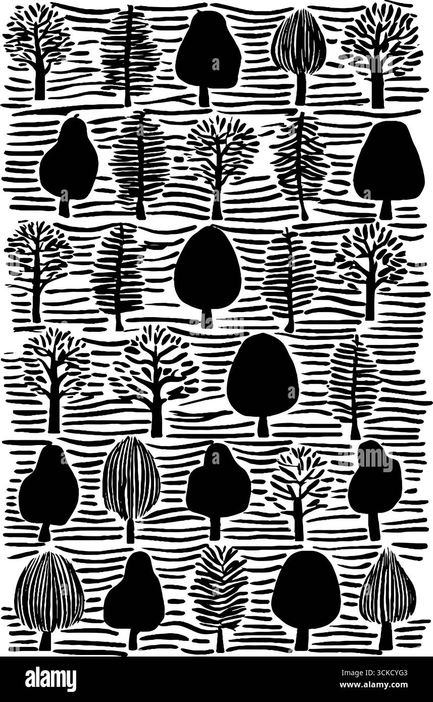 Orchard trees in bloom Cut Out Stock Images & Pictures - Alamy