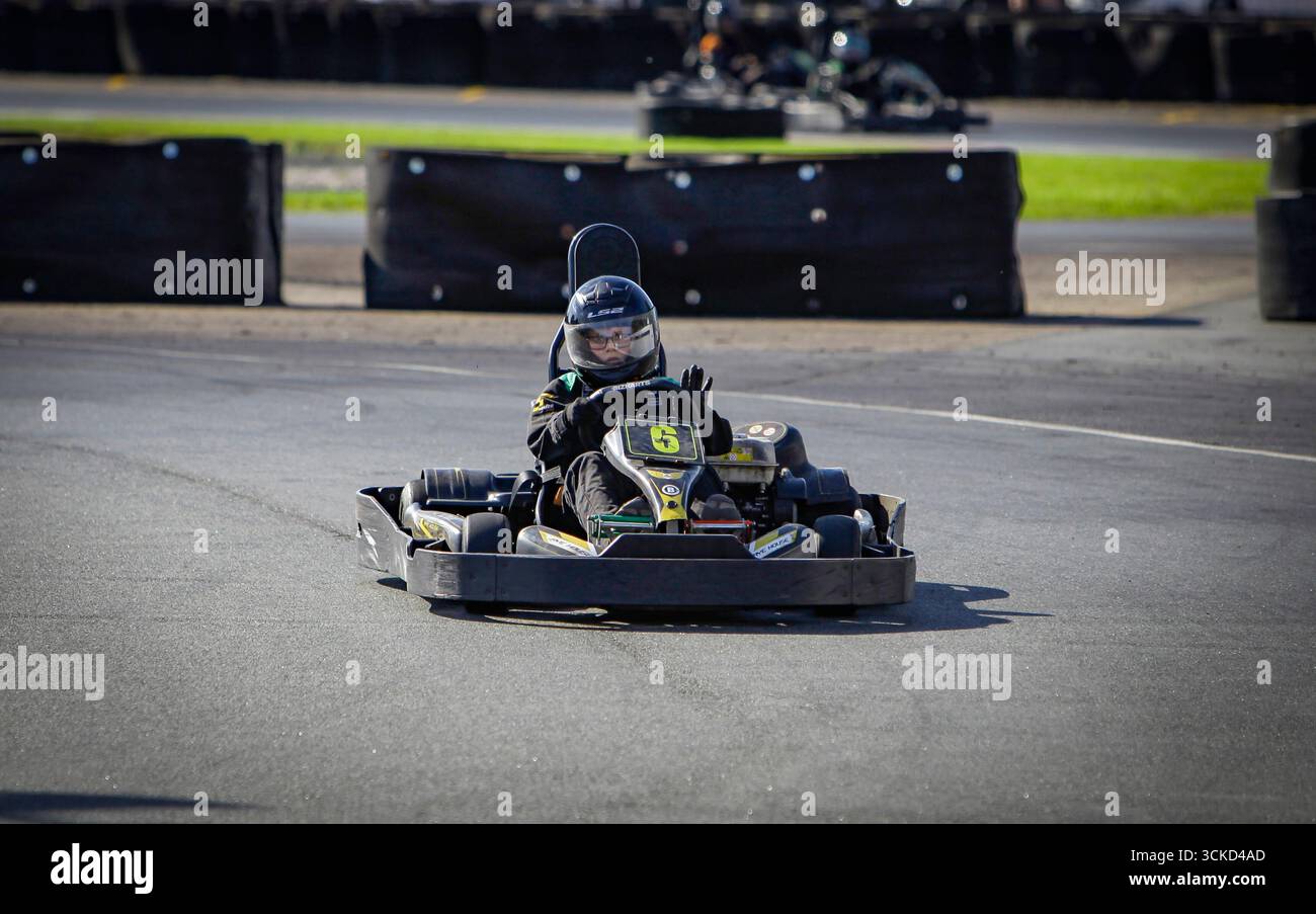 Junior Karting, 8 to 15 year olds racing Go-Karts at Rye House Kart ...
