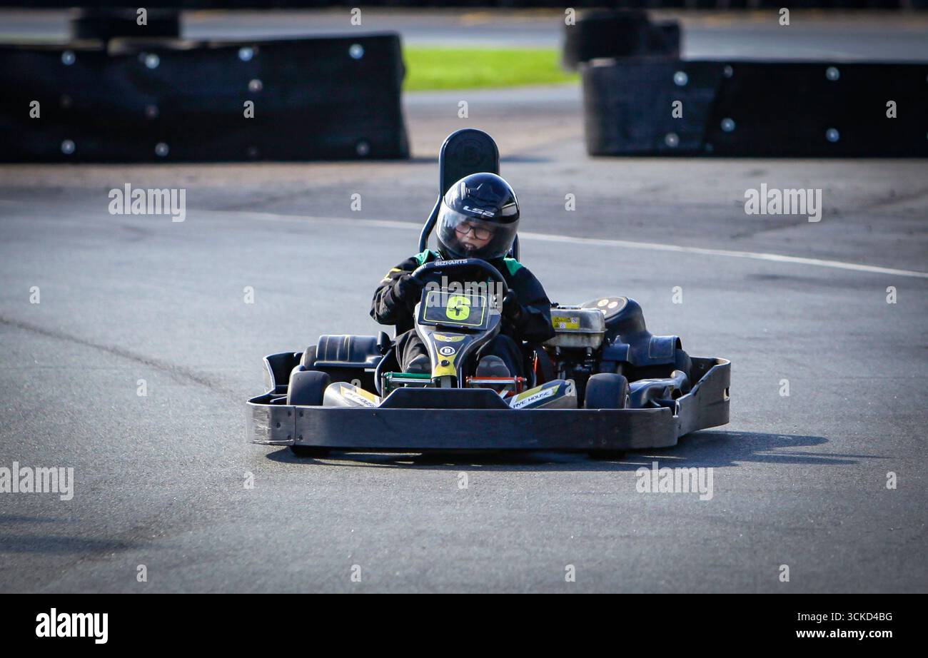 Junior Karting, 8 to 15 year olds racing Go-Karts at Rye House Kart ...
