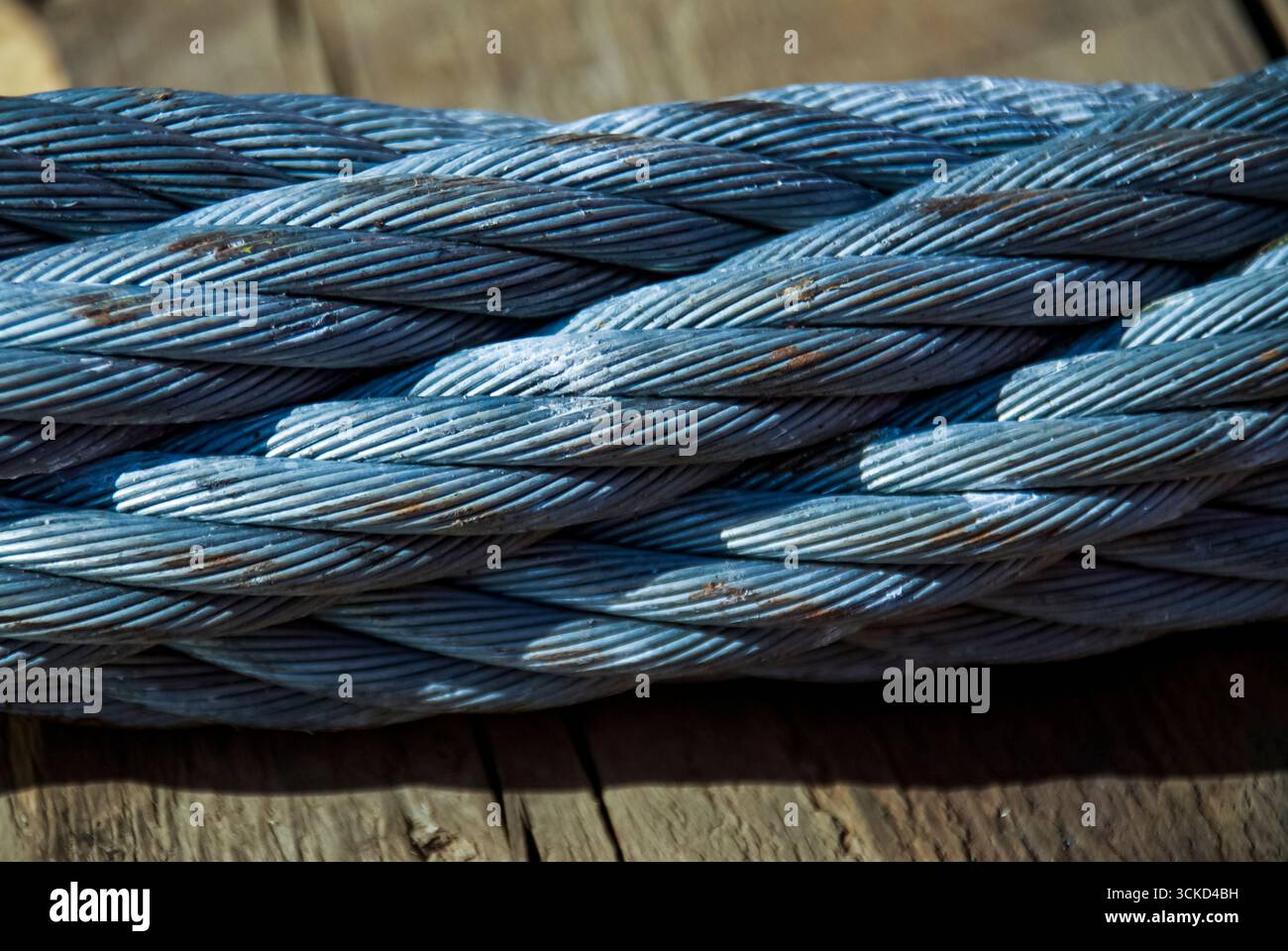 Steel wire rope cable close-up Stock Photo - Alamy