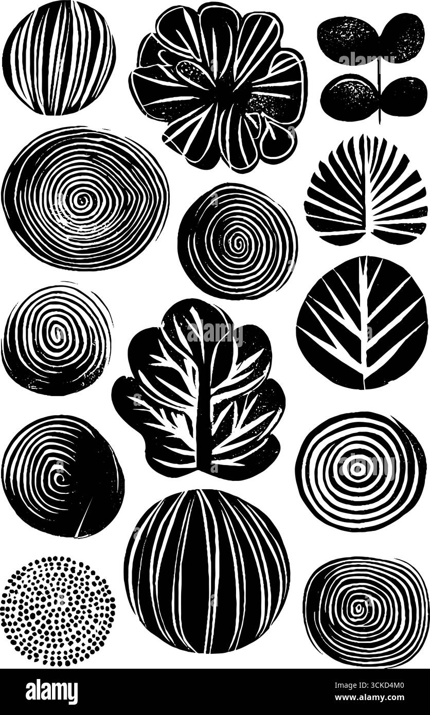 Intricate arrangement organic patterns Cut Out Stock Images & Pictures ...
