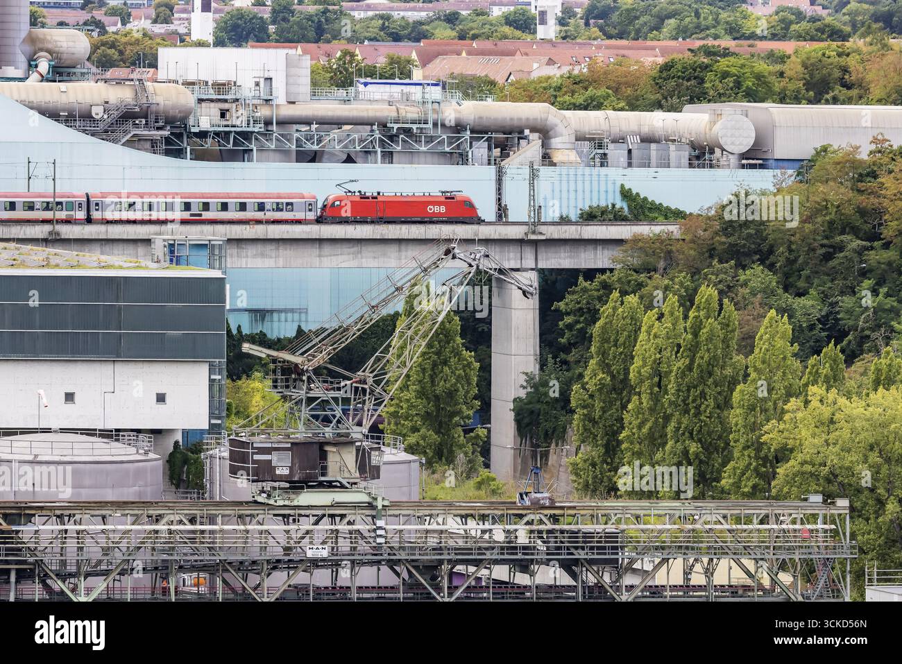OeBB Austrian Federal Railways intercity train travelling on the ...