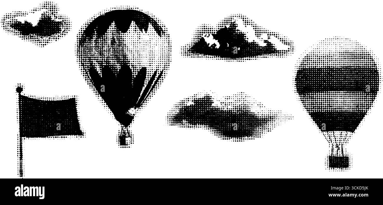 Air balloon collage element hi-res stock photography and images - Alamy