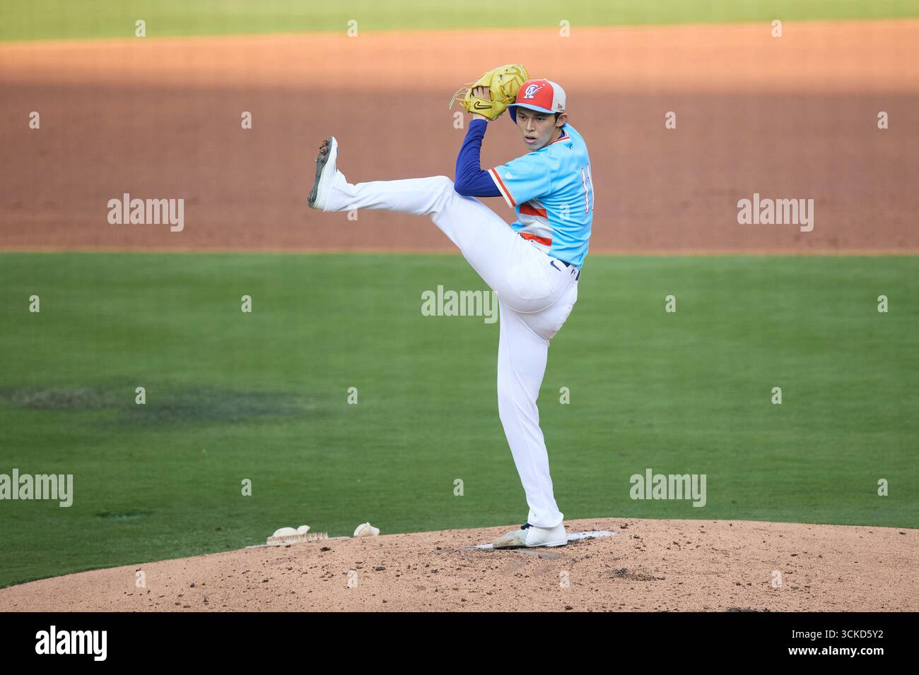 Cielo Azul de Oklahoma City starting pitcher Roki Sasaki (11) in action ...