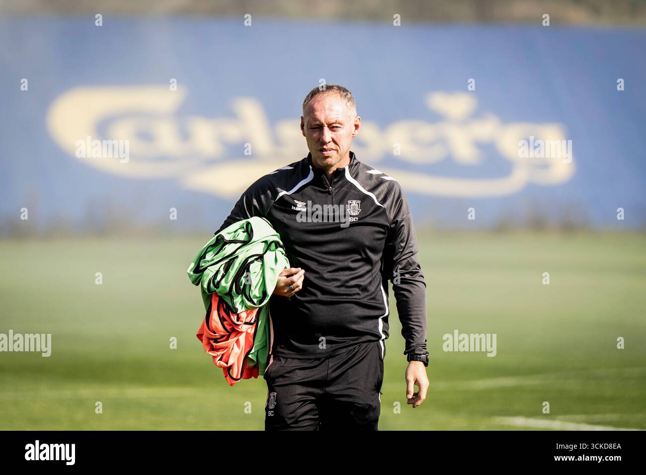 Head coach Steve Cooper as the Superliga club Broendby IF trains with ...