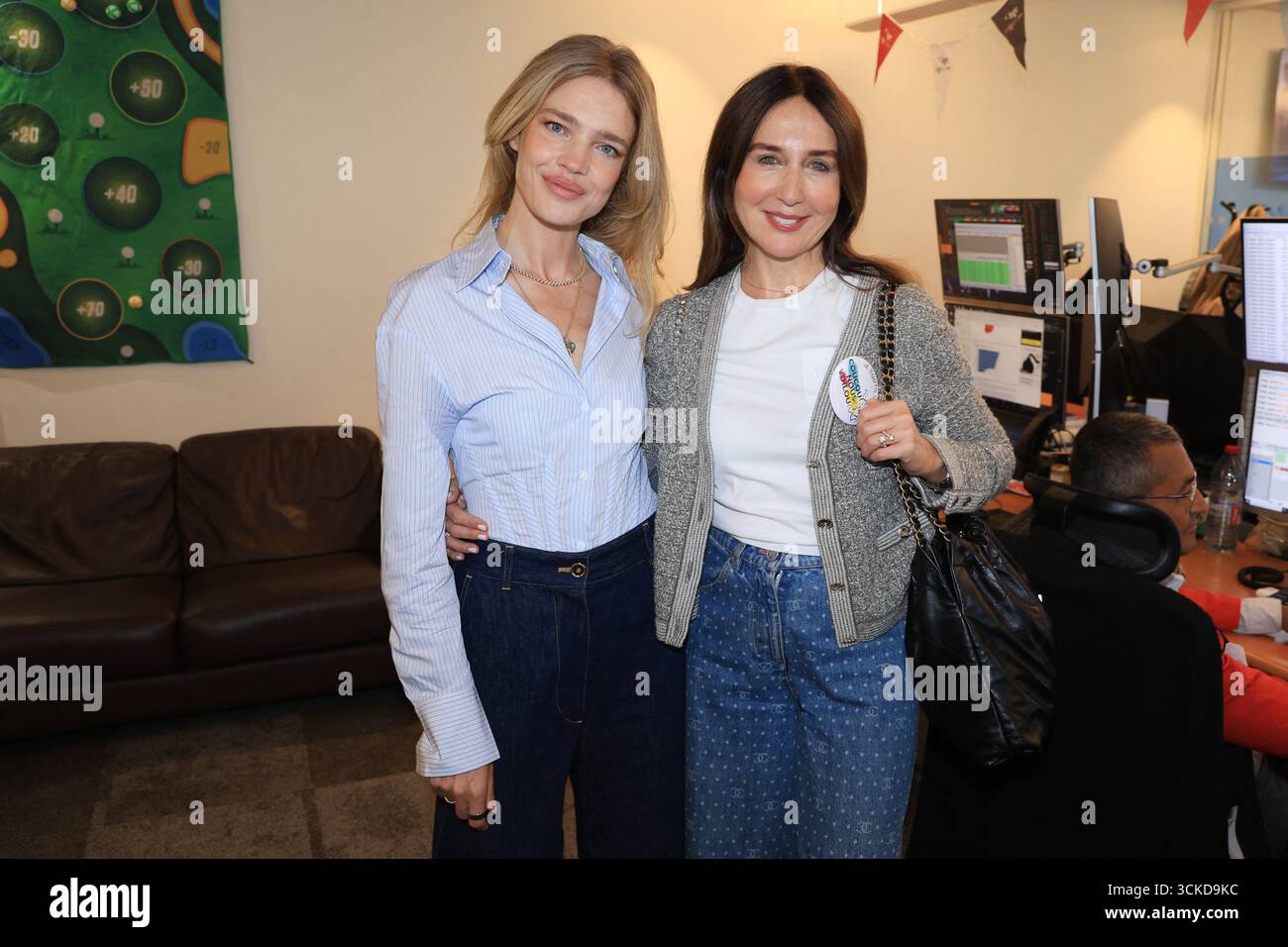 Natalia Vodianova and Elsa Zylberstein attending the 21th Aurel BGC Charity Day to honor the ...