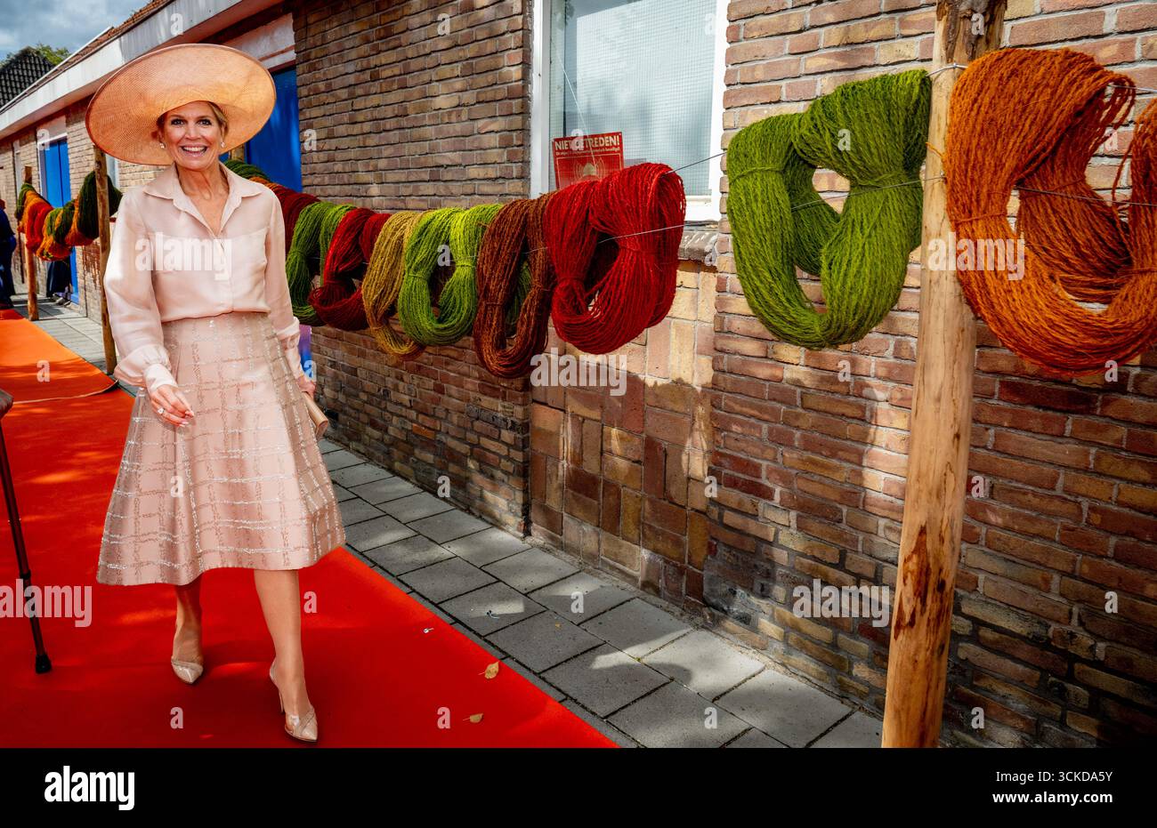 Queen Maxima at the opening of the restored Carpet Museum in Genemuiden ...