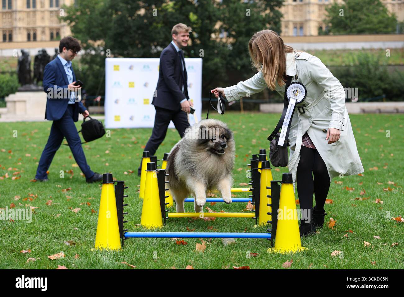 EDITORIAL USE ONLY Labour MP for Tamworth, Sarah Edwards with her dog ...