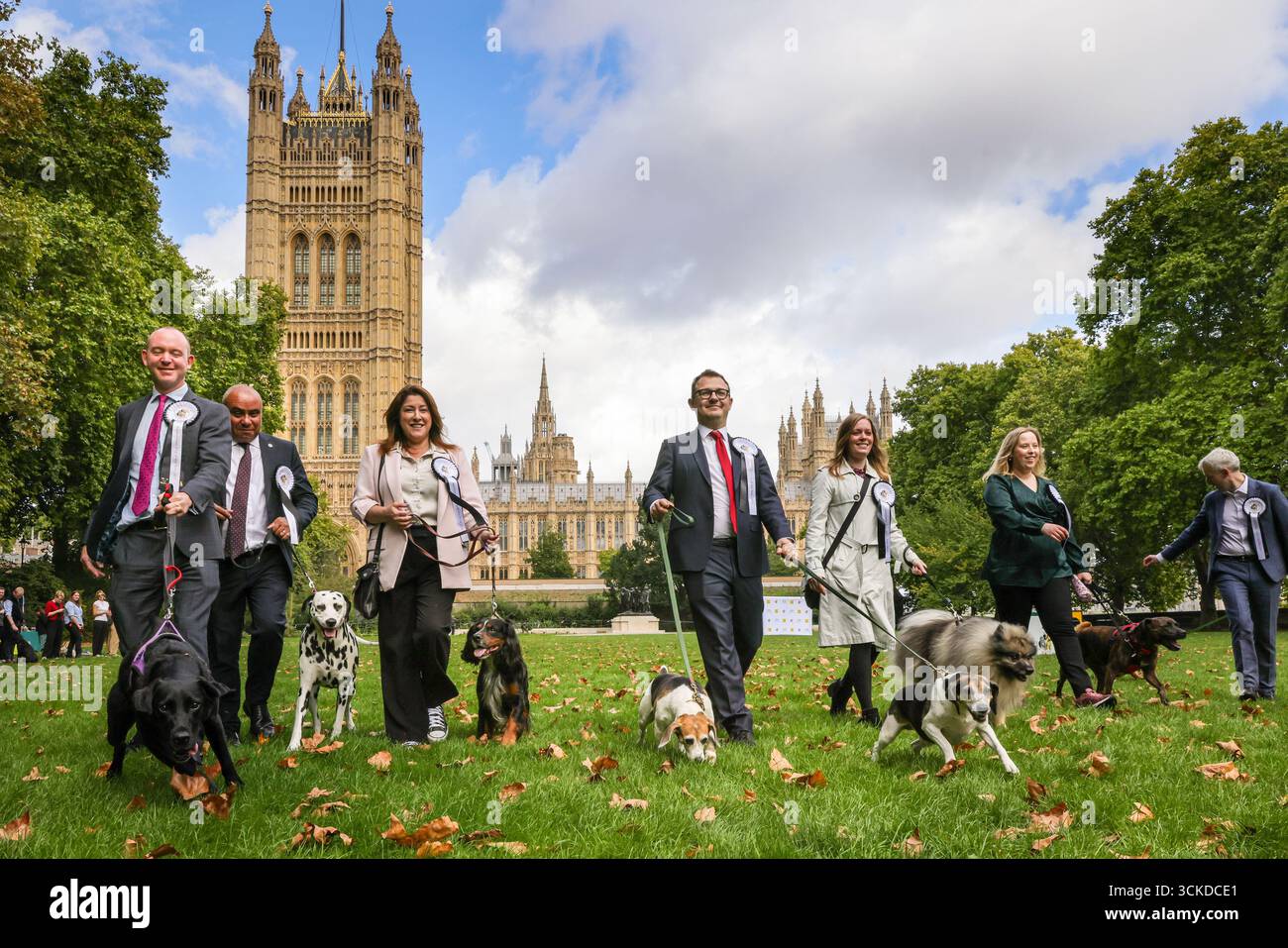 London, UK, 11th Sep 2025. The MP's parade their lovely dogs together ...