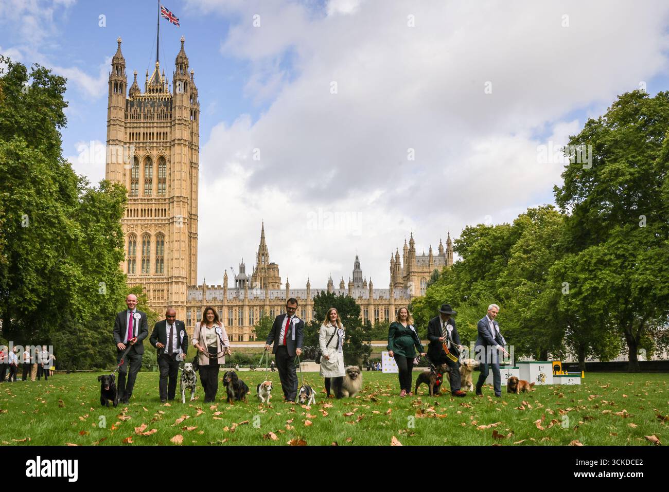 London, UK, 11th Sep 2025. The MP's parade their lovely dogs together ...
