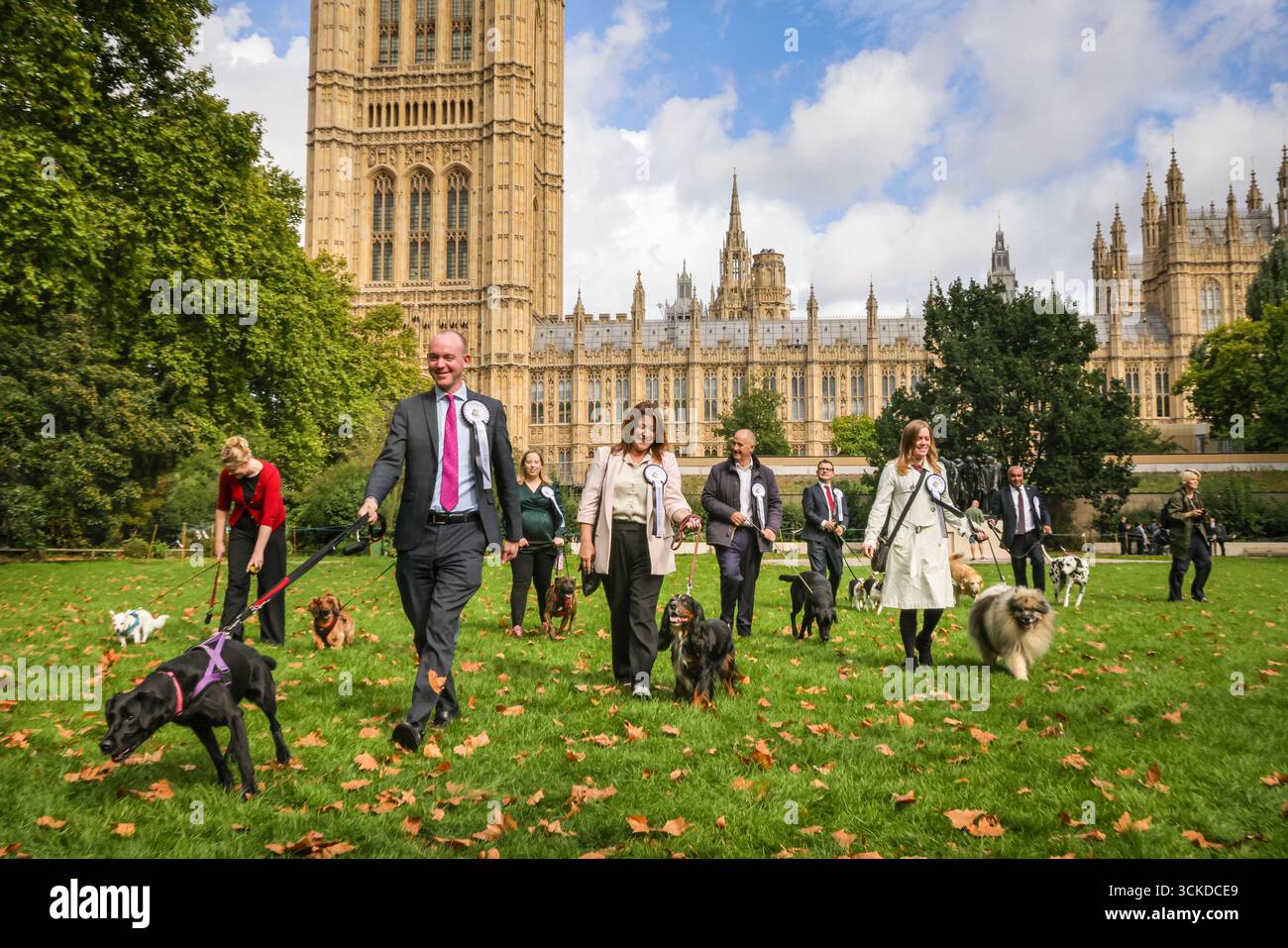 London, UK, 11th Sep 2025. The MP's parade their lovely dogs together ...