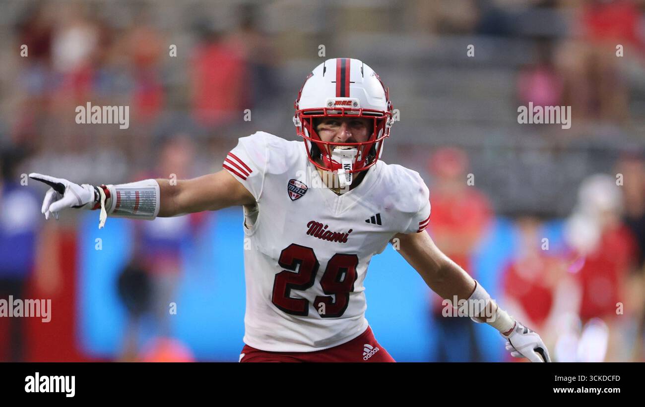 Miami (OH) Silas Walters (29) in action against Rutgers during an NCAA ...
