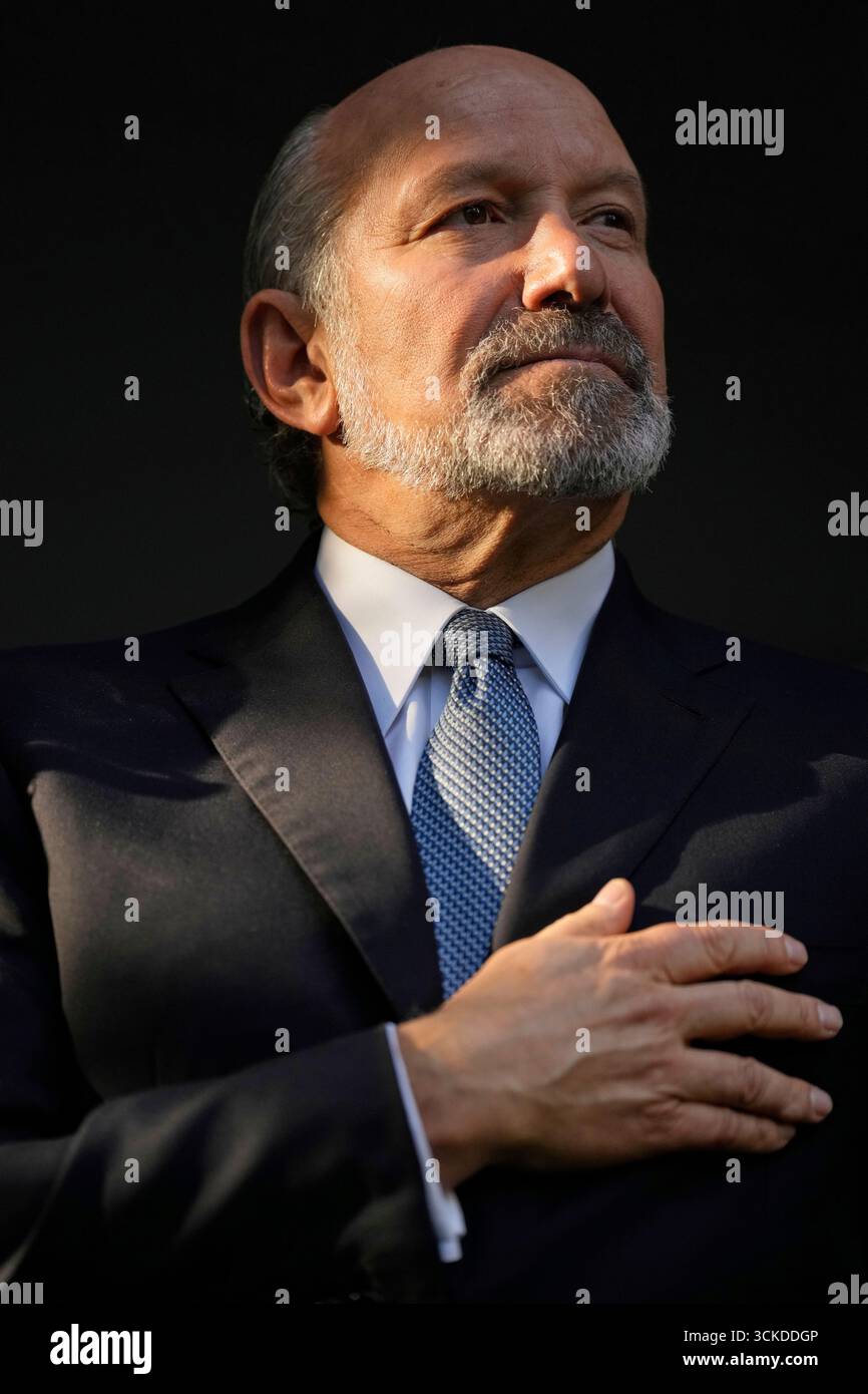 Secretary of Commerce Howard Lutnick attends a ceremony to mark the ...