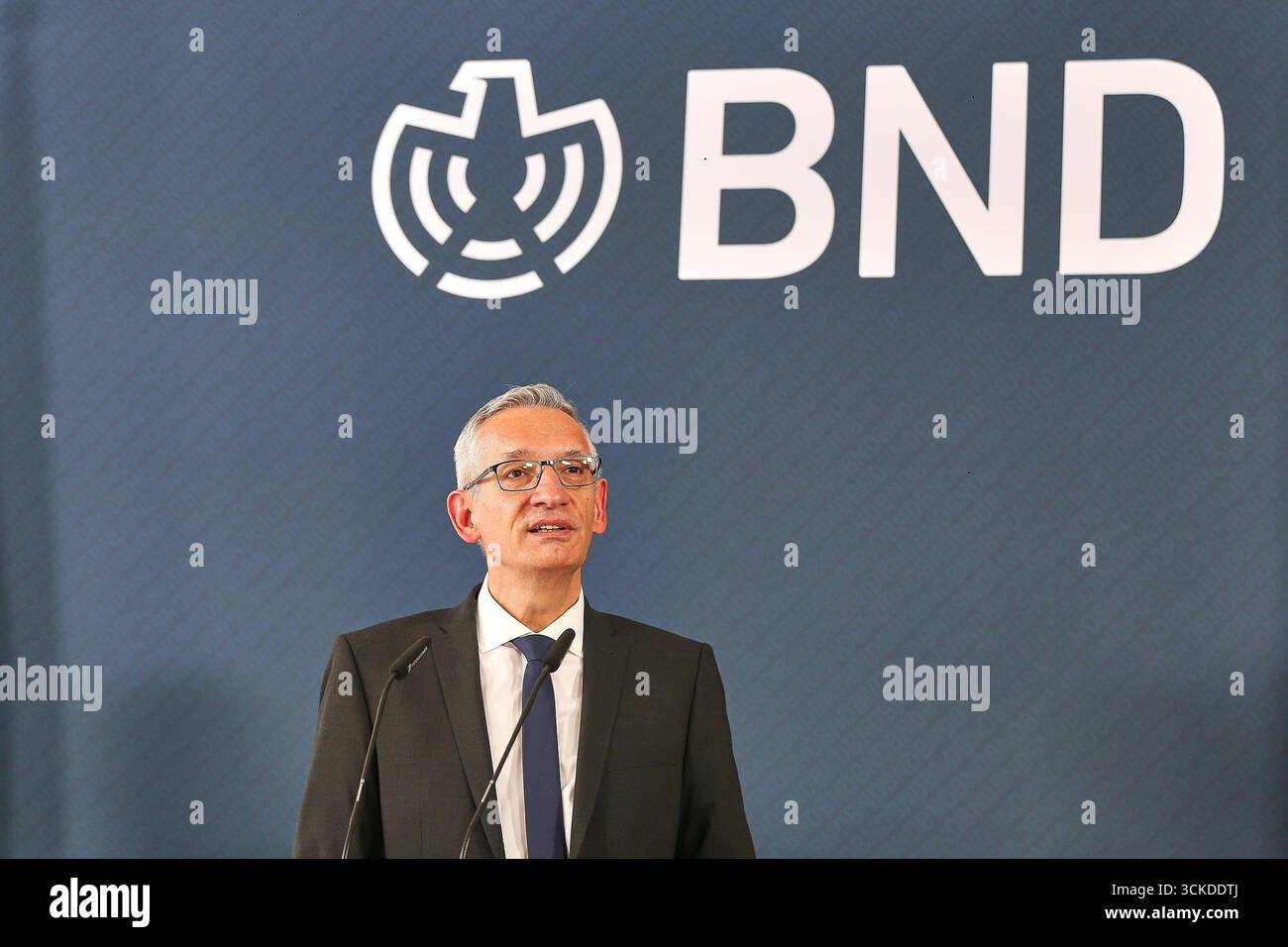 Berlin, Deutschland, 11.09.2025: BND-Zentrale: Amtsübergabe: Martin Jäger *** Berlin, Germany ...