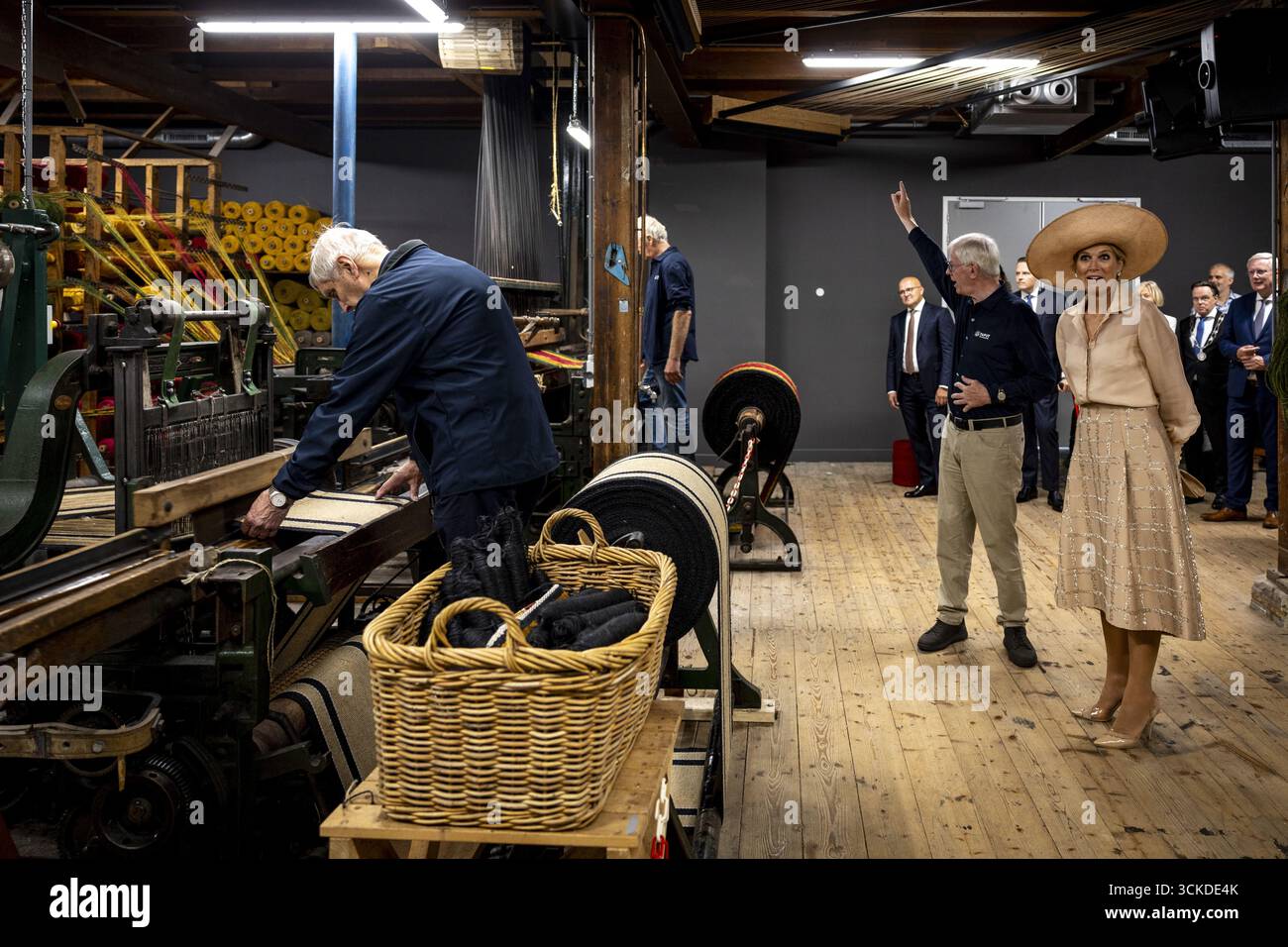GENEMUIDEN - Queen Maxima during a tour of the Carpet Museum. The ...
