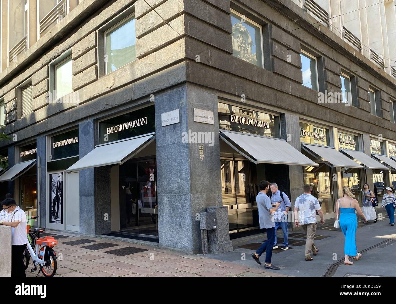 Milan, several stores in the city center of the designer Giorgio Armani ...