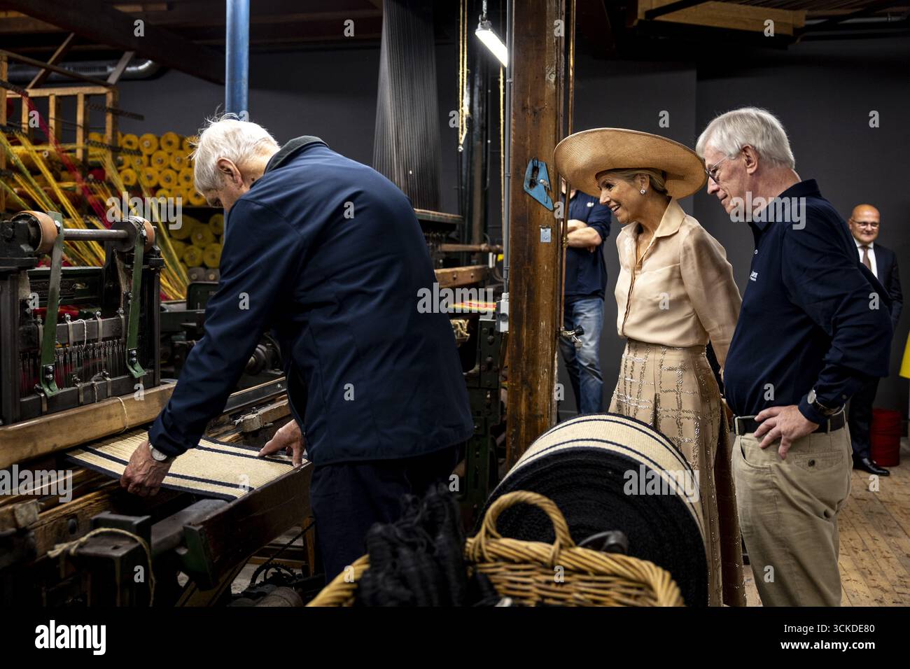 GENEMUIDEN - Queen Maxima during a tour of the Carpet Museum. The ...