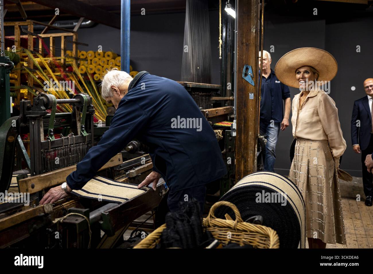 GENEMUIDEN - Queen Maxima during a tour of the Carpet Museum. The ...