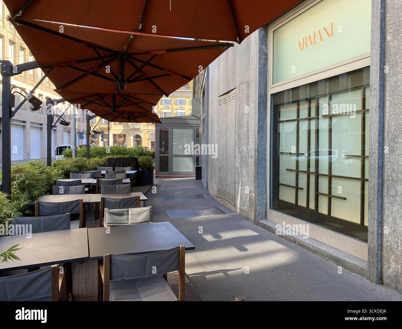 Milan, several stores in the city center of the designer Giorgio Armani ...