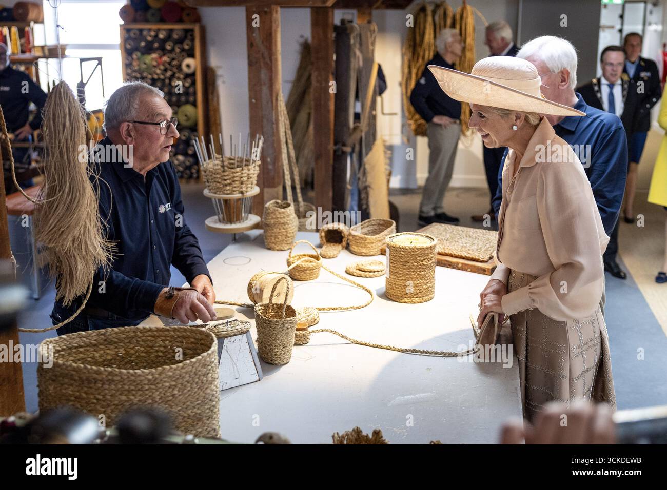 GENEMUIDEN - Queen Maxima during a tour of the Carpet Museum. The ...