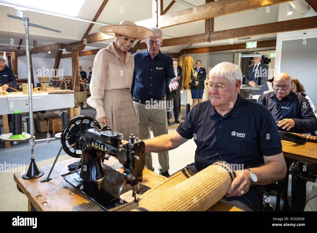 GENEMUIDEN - Queen Maxima during a tour of the Carpet Museum. The ...