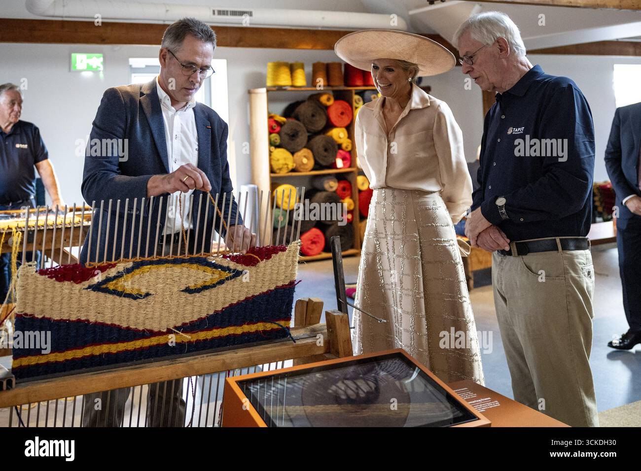 GENEMUIDEN - Queen Maxima during a tour of the Carpet Museum. The ...