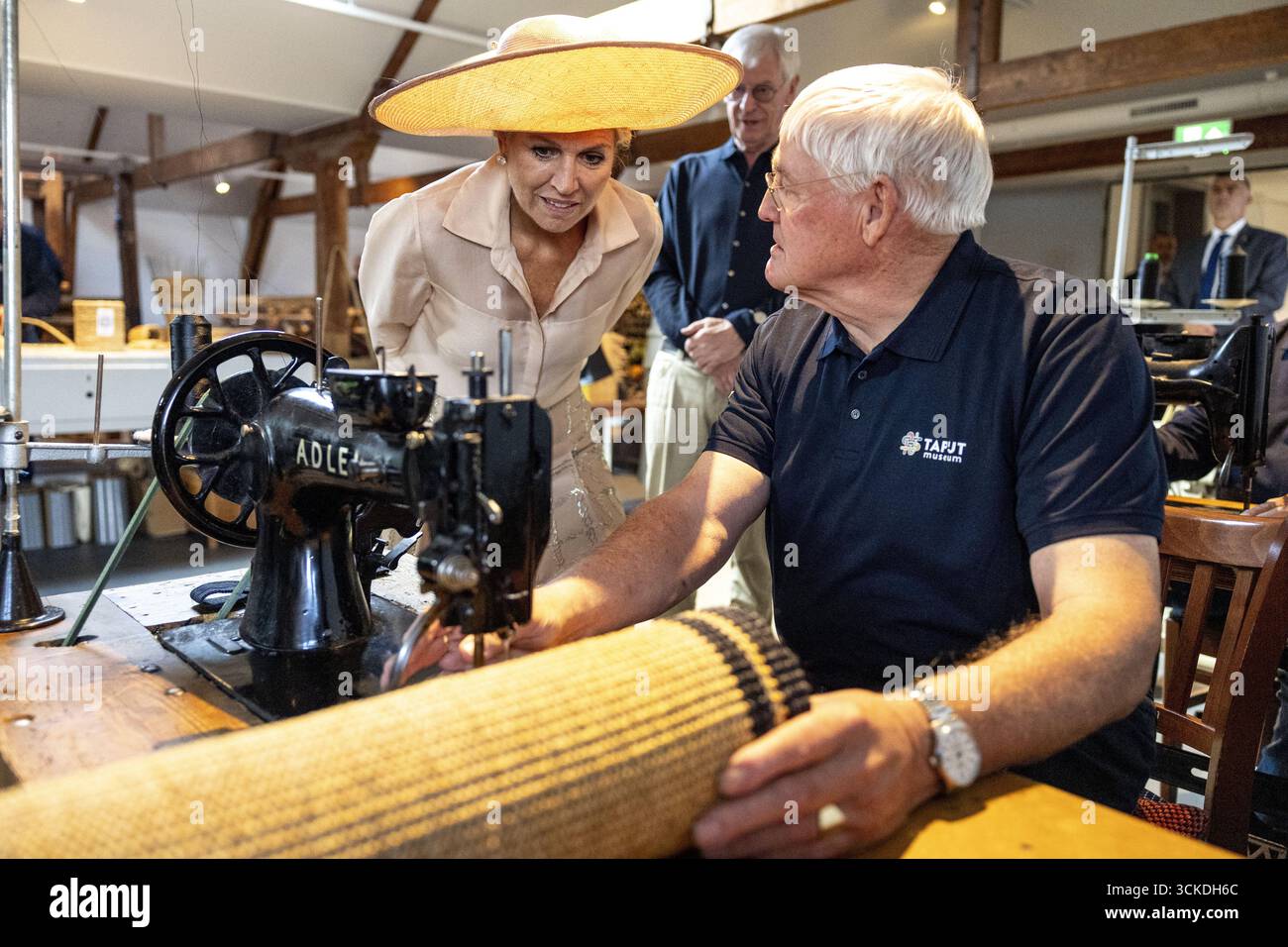 GENEMUIDEN - Queen Maxima during a tour of the Carpet Museum. The ...