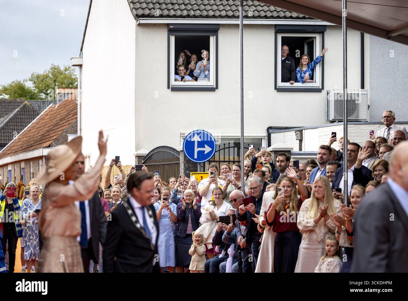 GENEMUIDEN - Queen Maxima departs the opening of the Carpet Museum. The ...