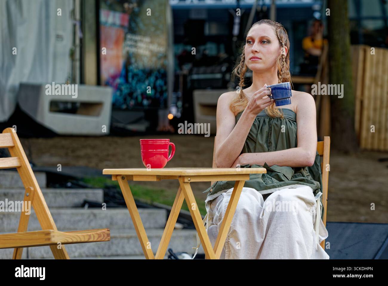 Female model poses drinking hi-res stock photography and images - Alamy