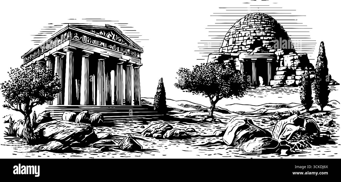 Tholos tombs Stock Vector Images - Alamy