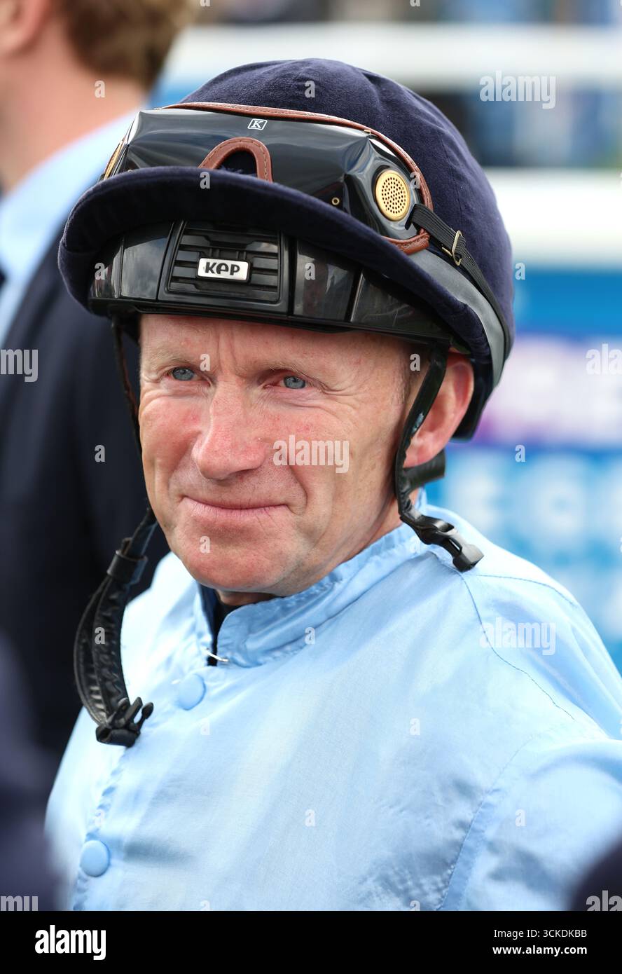 Jockey Joe Fanning before the Oddschecker Handicap during Ladies Day of the Betfred St Leger ...