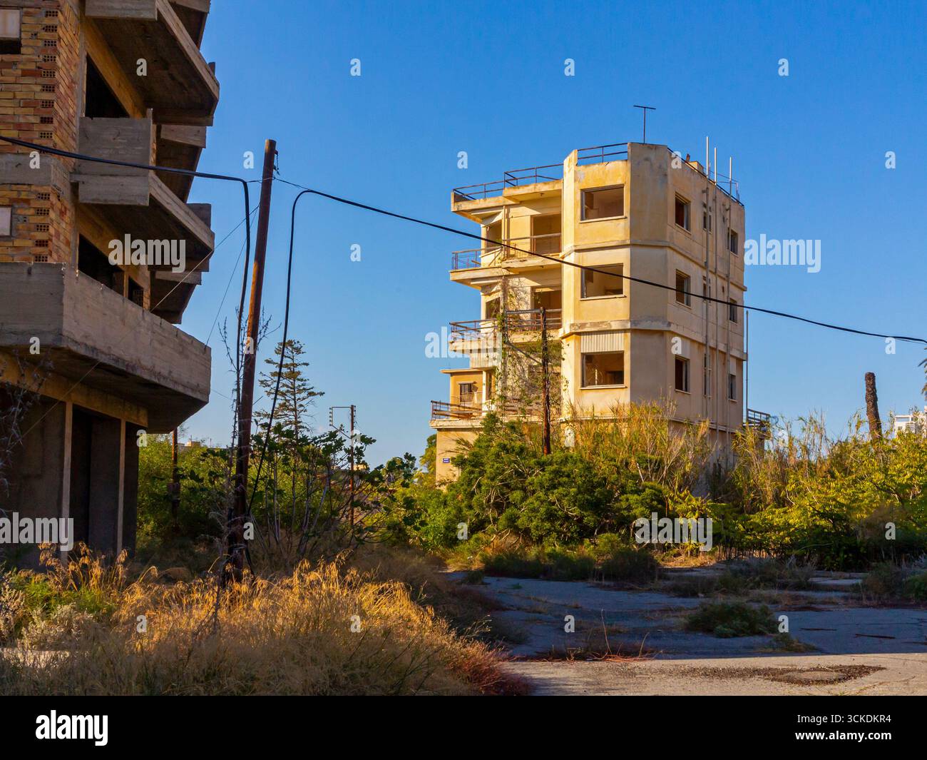 Abandoned buildings in Varosha a tourist resort in Famagusta controlled ...