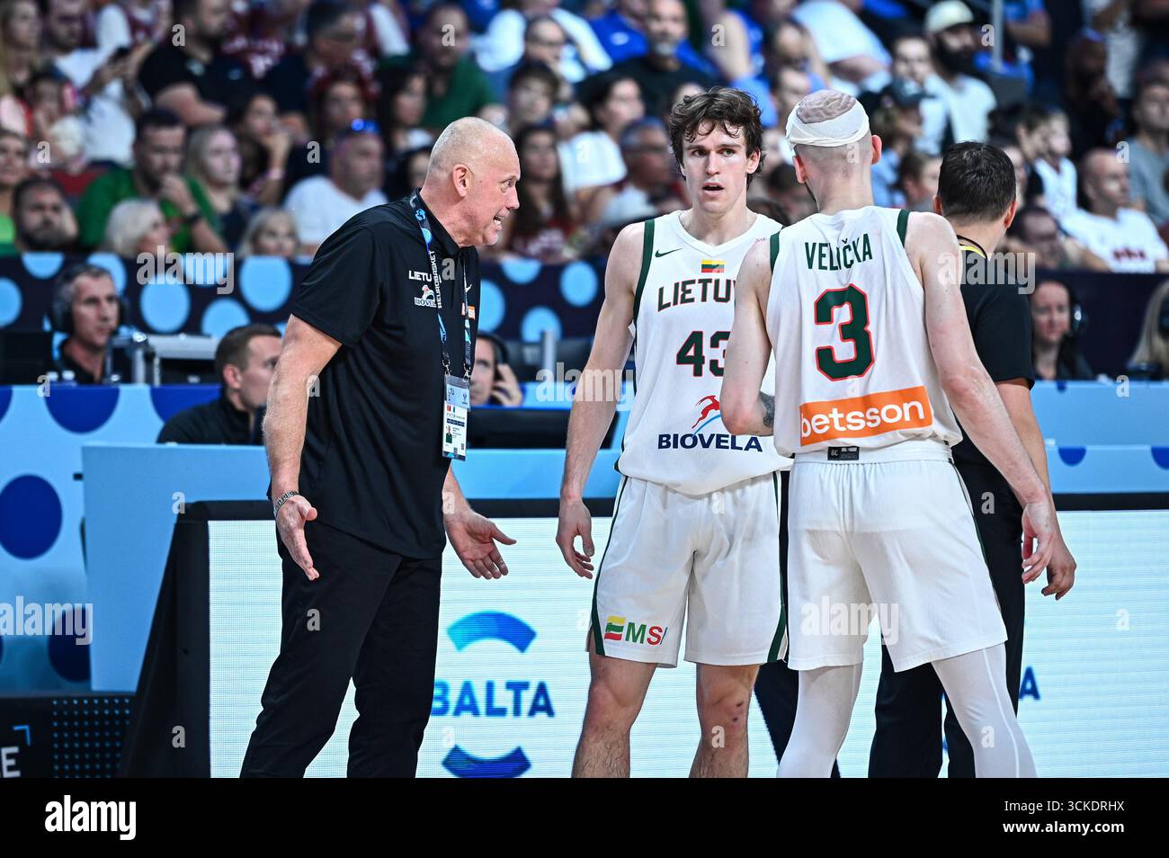 Head Coach Rimas Kurtinaitis of Lithuania during the FIBA EuroBasket ...