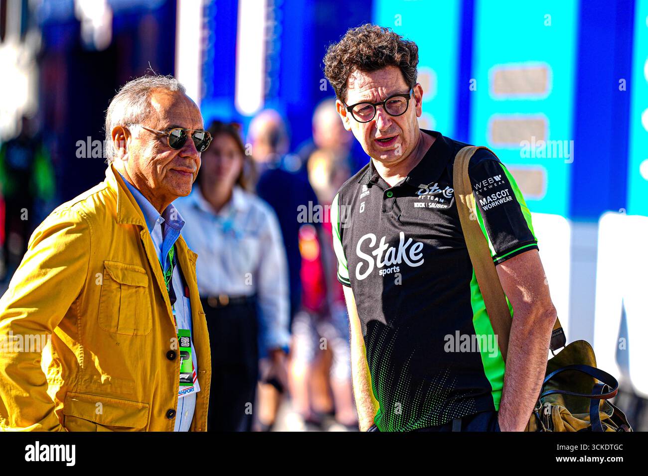 Jacky Ickx (BEL) and Mattia Binotto (ITA) Sauber during the Formula 1 Pirelli Gran Premio d ...