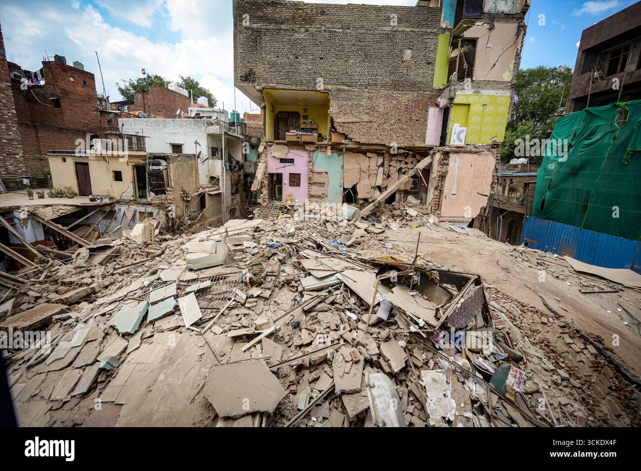 NEW DELHI, INDIA - SEPTEMBER 9: A view of the four-storey building that ...