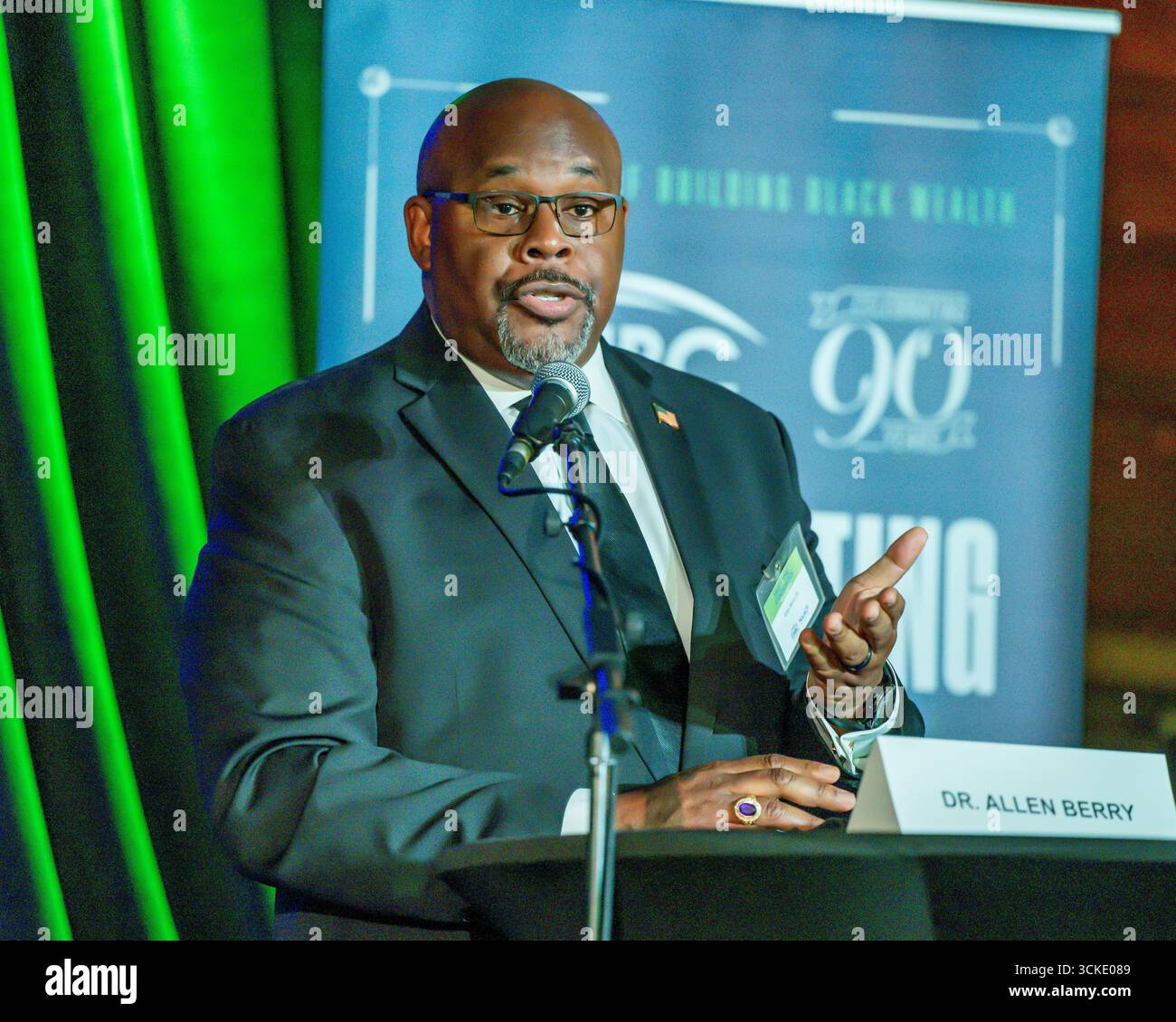 Dr. Allen Berry speaks on stage during the 18th Congressional District ...