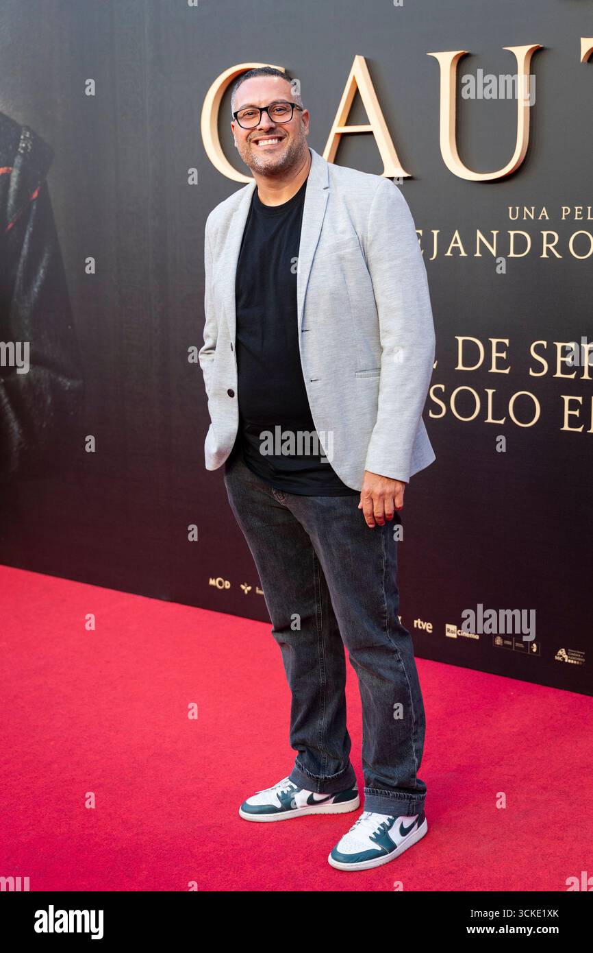 Miguel Miguel attends to 'El Cautivo' Premiere at Callao Cinema on September 10, 2025 in Madrid ...