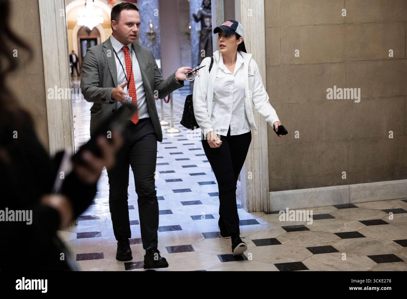 Rep. Anna Paulina Luna (R-Fla.) speaks with a reporter at the U.S ...