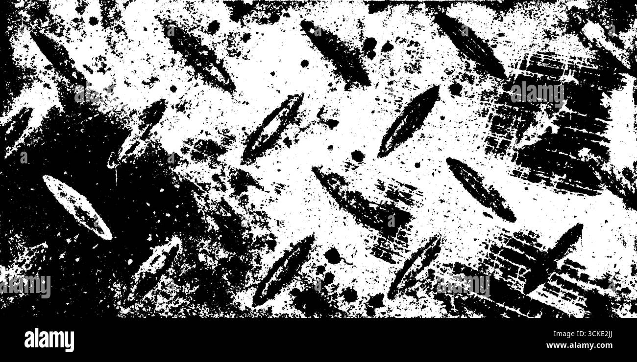Industrial diamond plate texture with worn lozenges for distressed ...