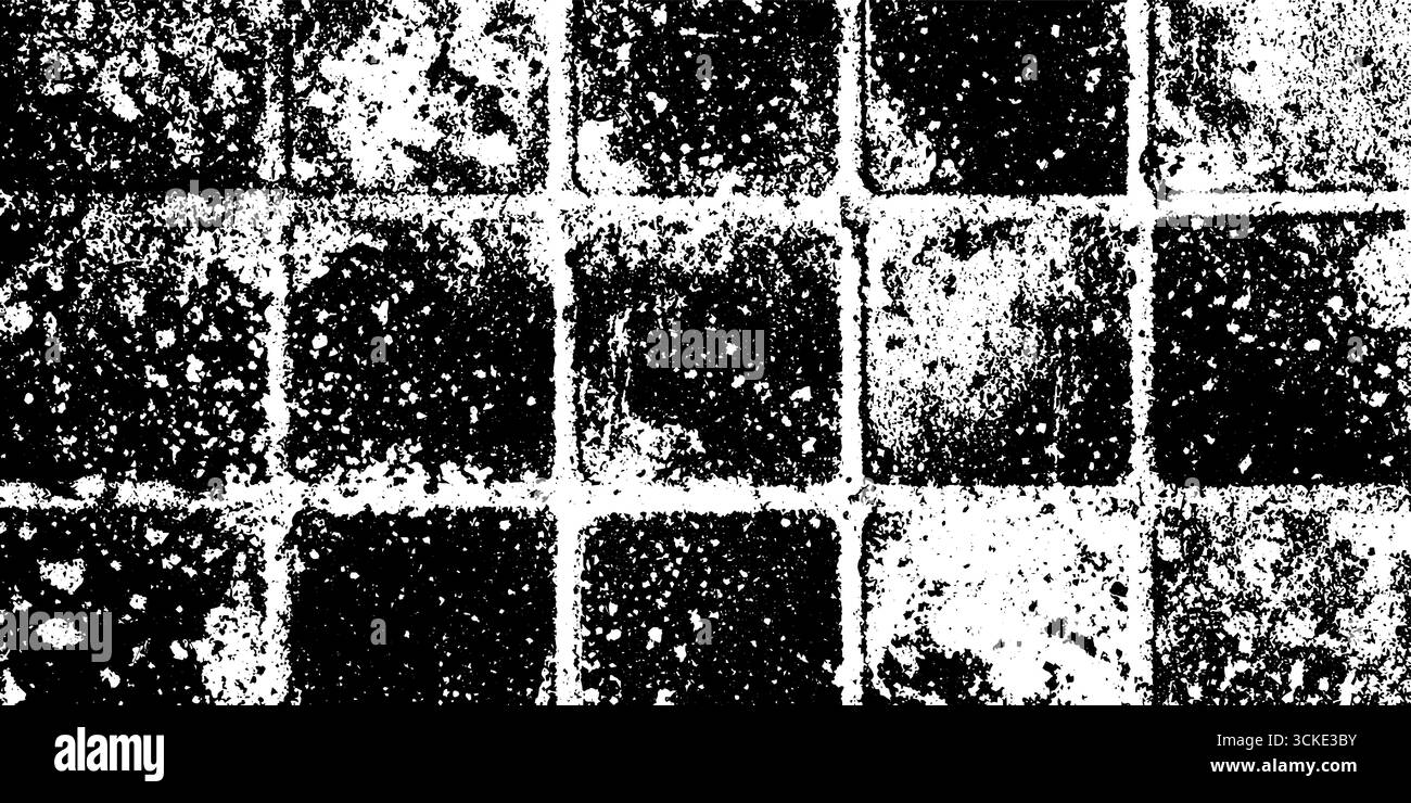 Rustic mosaic tile with distressed chipped corners for vintage design ...
