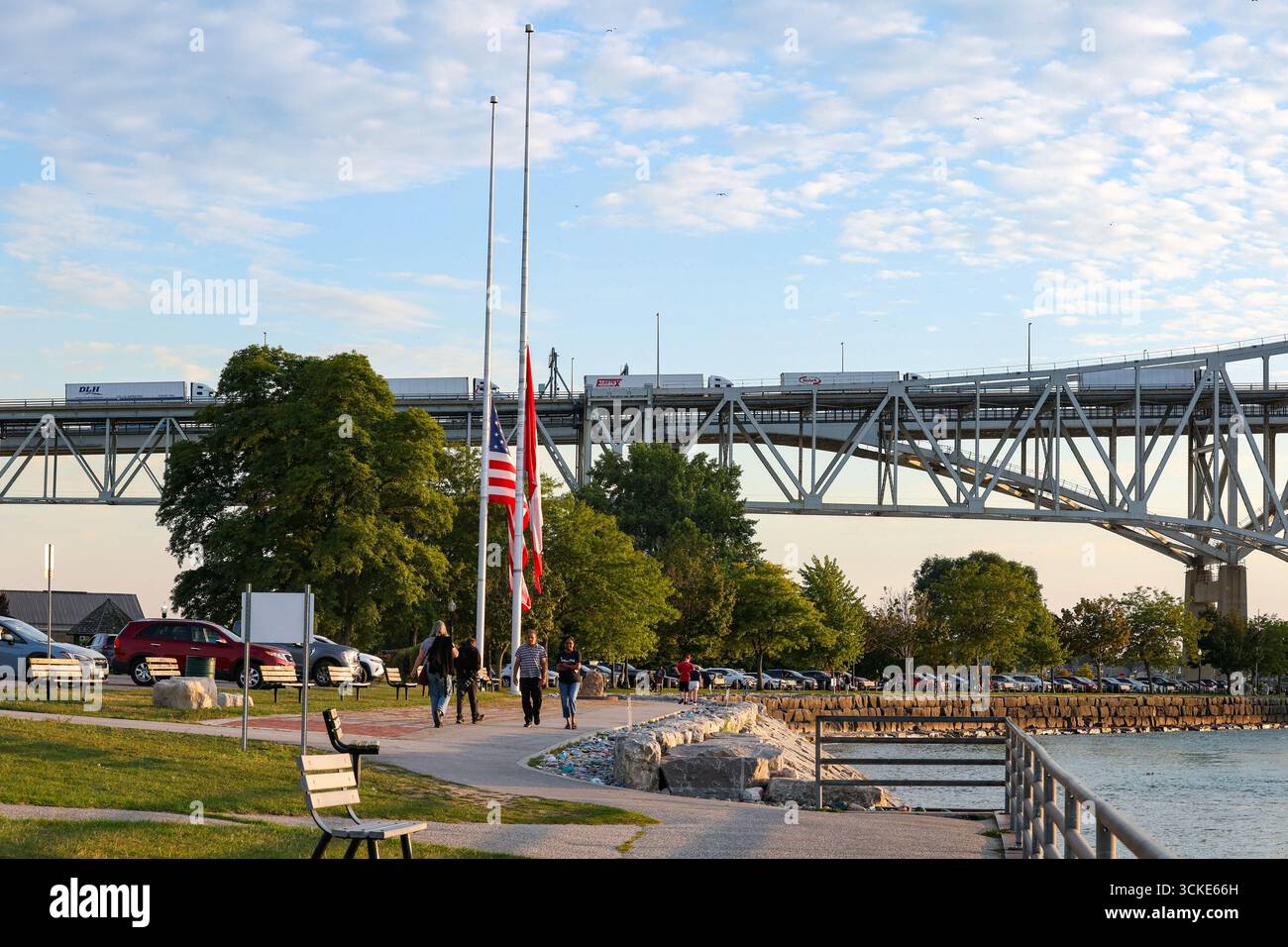 Sarnia,Canada. 10th September, 2025. The Blue Water Bike Path in Sarnia ...