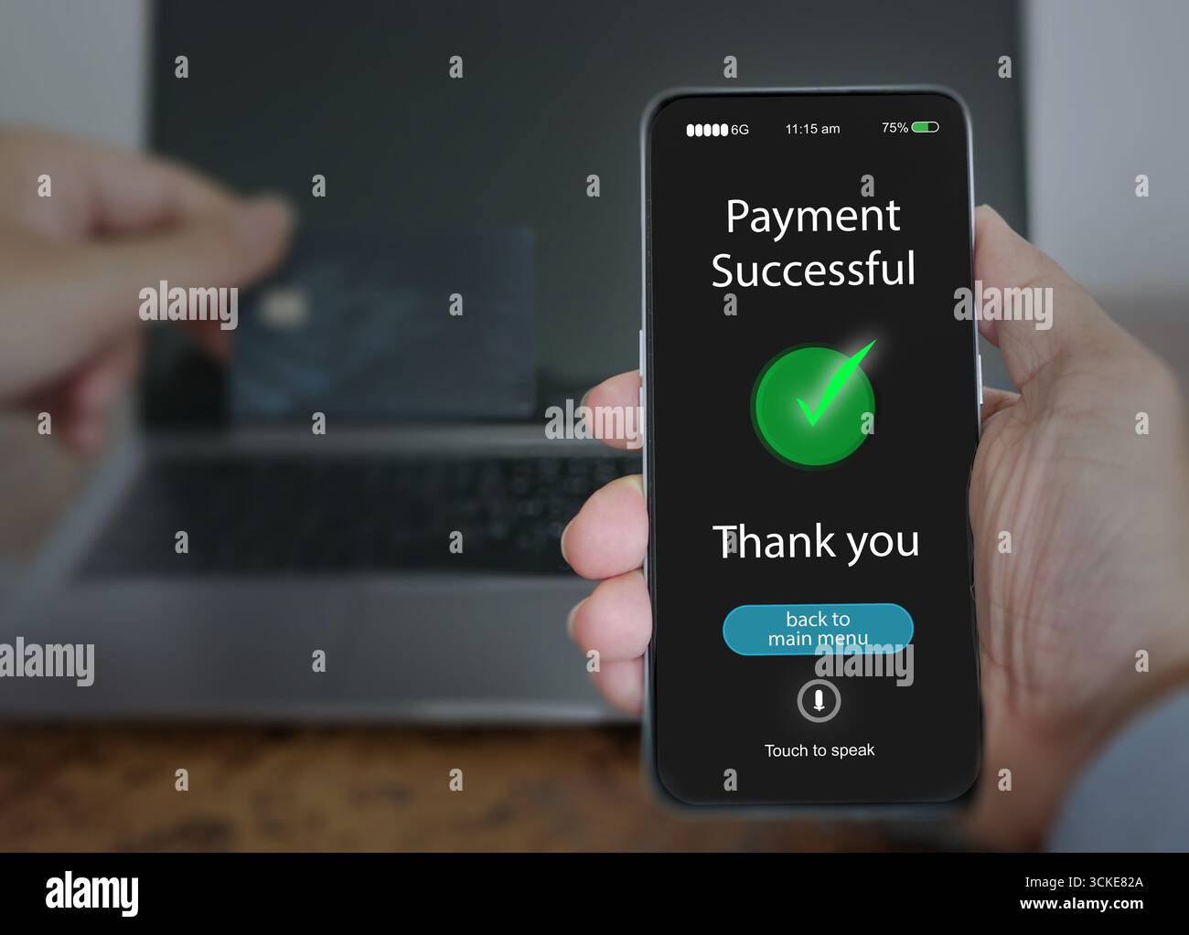 Mobile banking payment confirmation hi-res stock photography and images ...