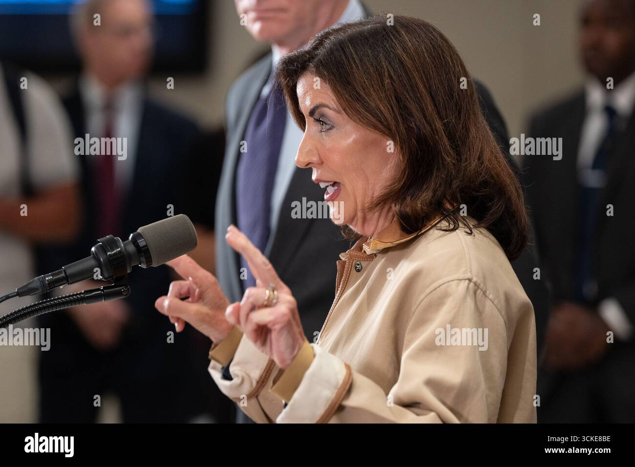 Governor Kathy Hochul makes an announcement on safety in subway system ...